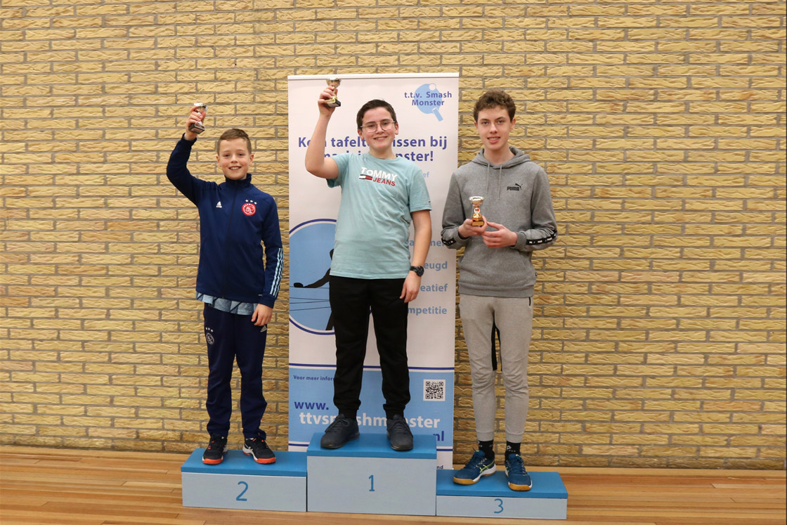 Samuel Verhoeve clubkampioen jeugd Smash – TTV Smash (M)